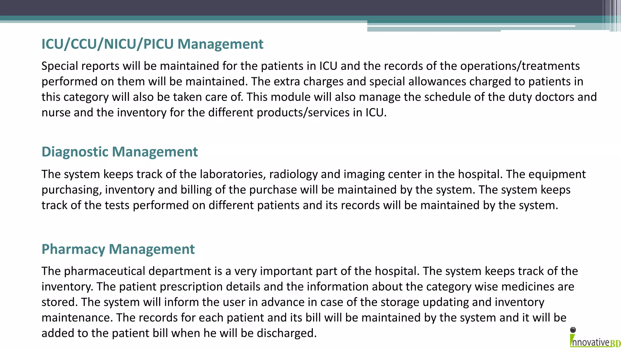 Integrated Hospital Management System | PPTX