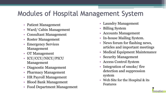 Integrated Hospital Management System | PPTX | Healthcare Industry ...