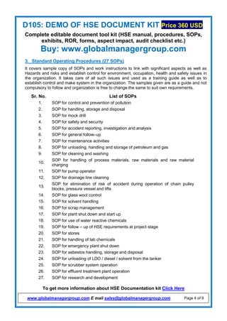 Integrated HSE documentation kit | PDF