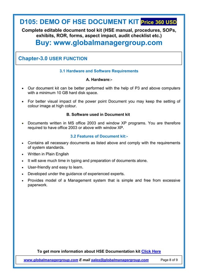 Integrated HSE documentation kit | PDF | Business and Finance