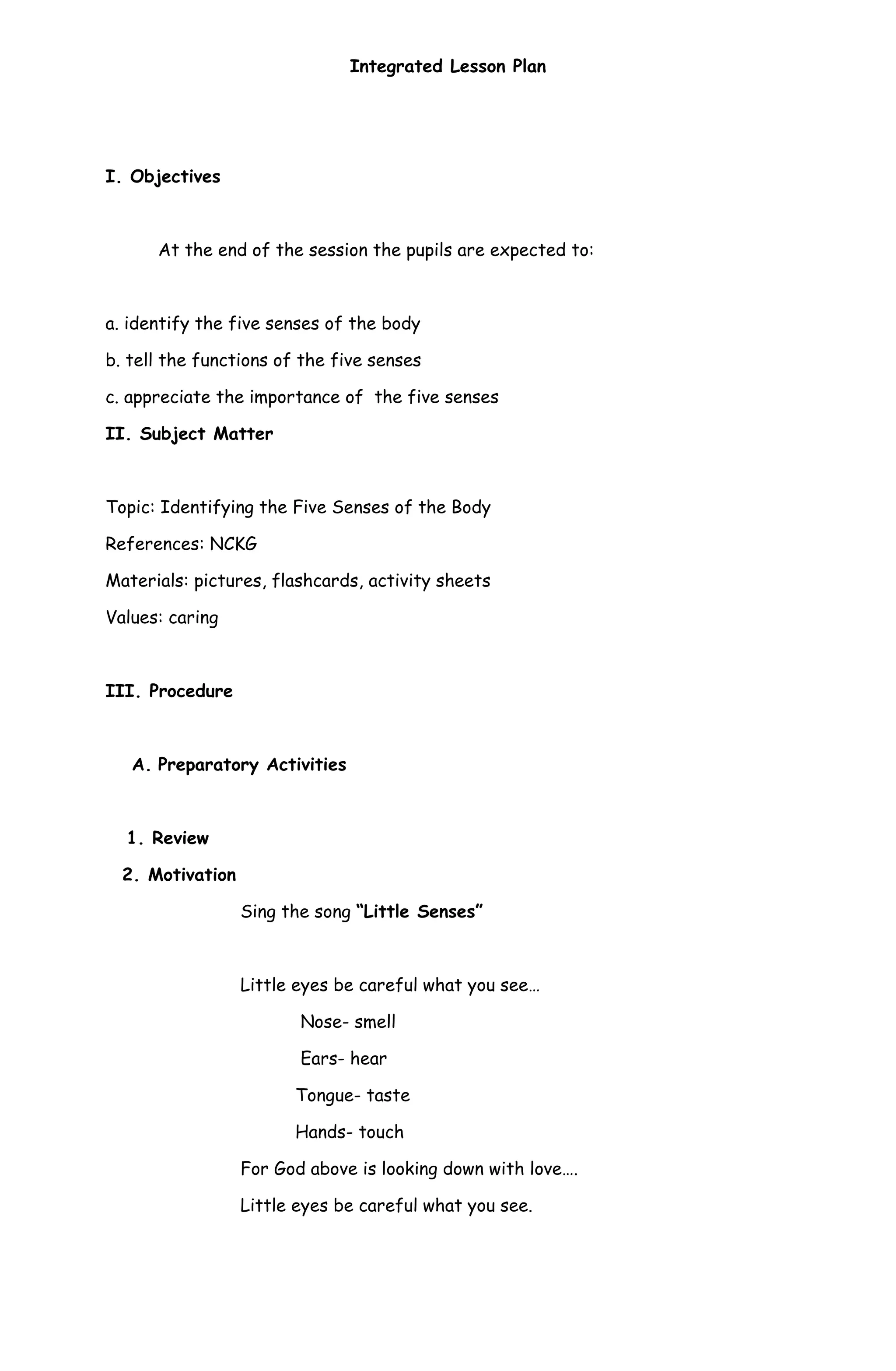 Integrated lesson plan (2) | PDF