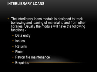 Integrated library management systems | PPTX