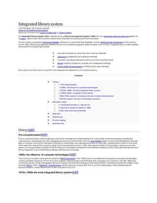 Integrated library system | DOCX