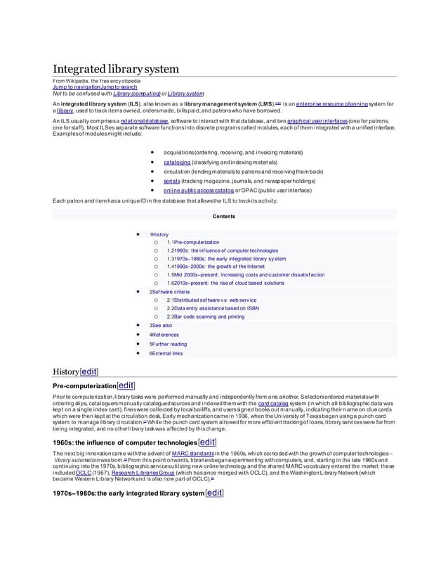 Integrated library system | PDF | Free Download
