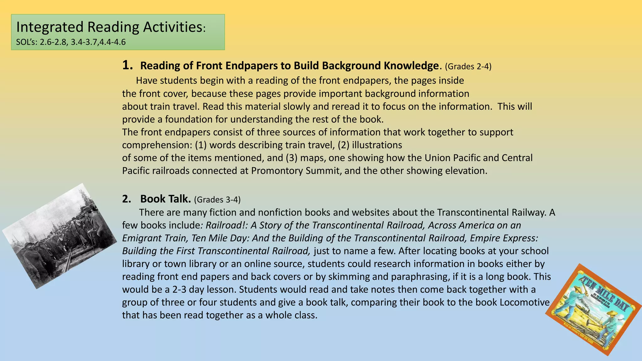 Locomotive Integrated Literature Unit | PDF