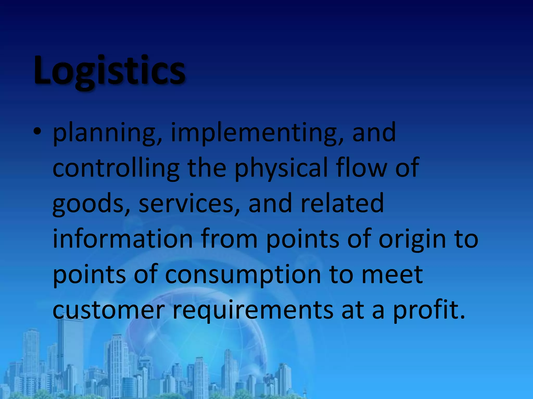 Integrated logistics management | PPTX