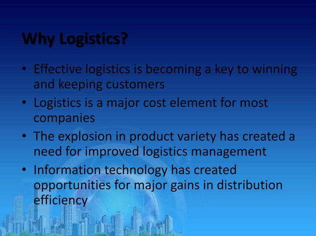 Integrated logistics management | PPTX