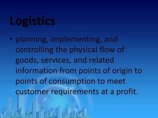 Integrated logistics management | PPTX