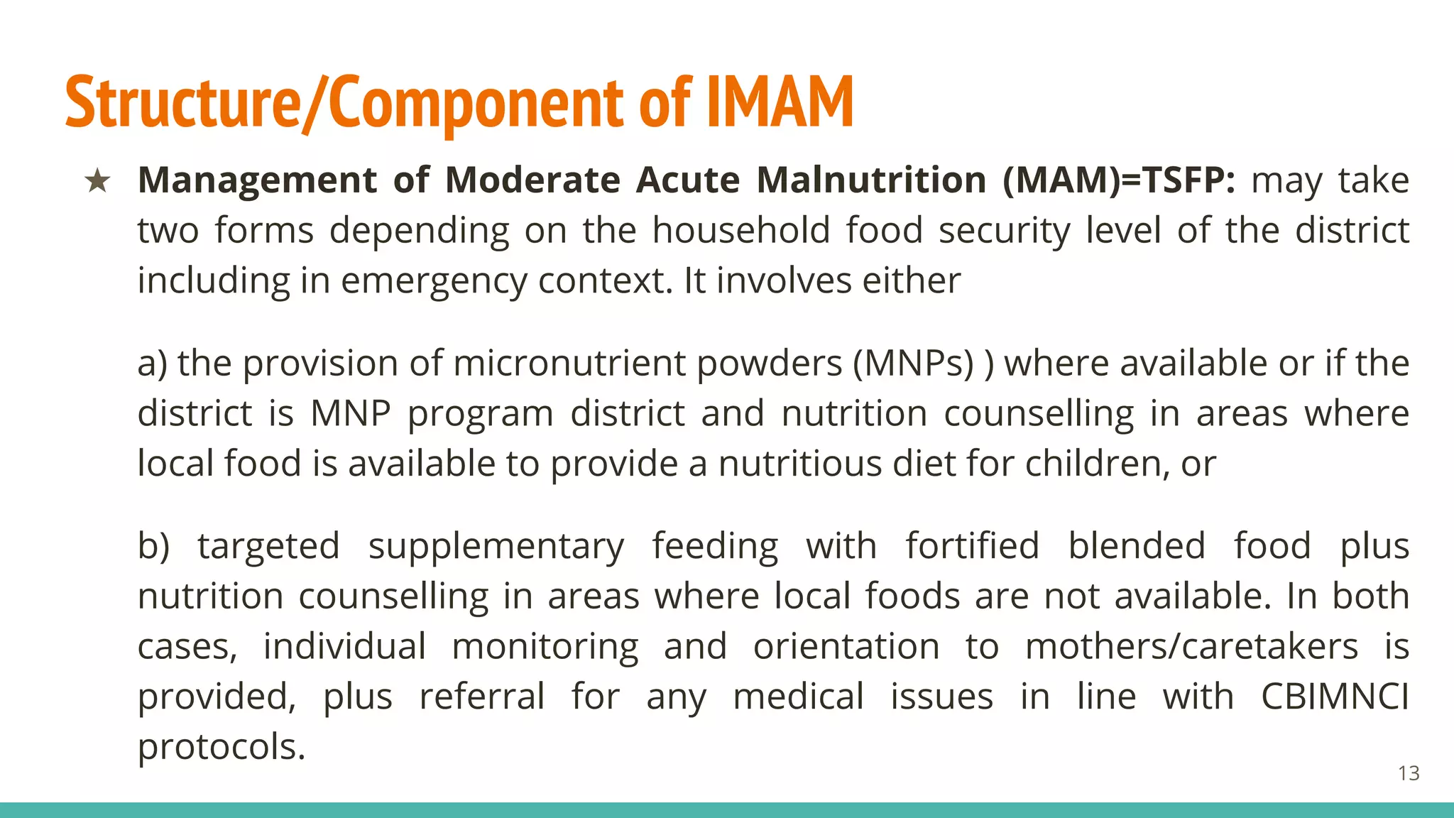 Integrated management of acute malnutrition (imam) in Nepal | PPTX