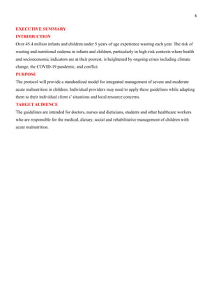 INTEGRATED MANAGEMENT OF ACUTE MALNUTRITION (IMAM) 1st EDITION NOVEMBER ...