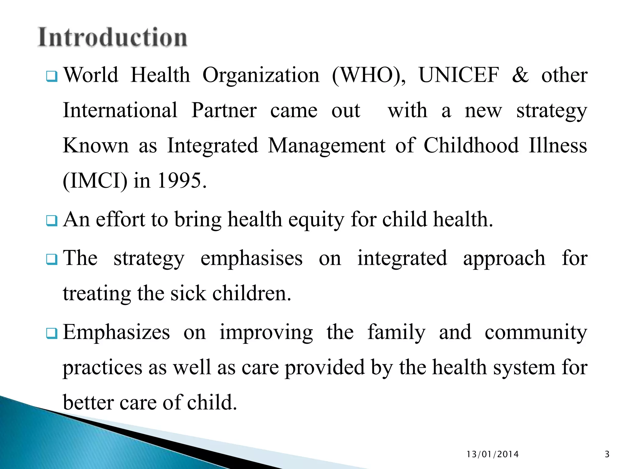 Integrated management of neonatal and childhood illness ( | PPTX