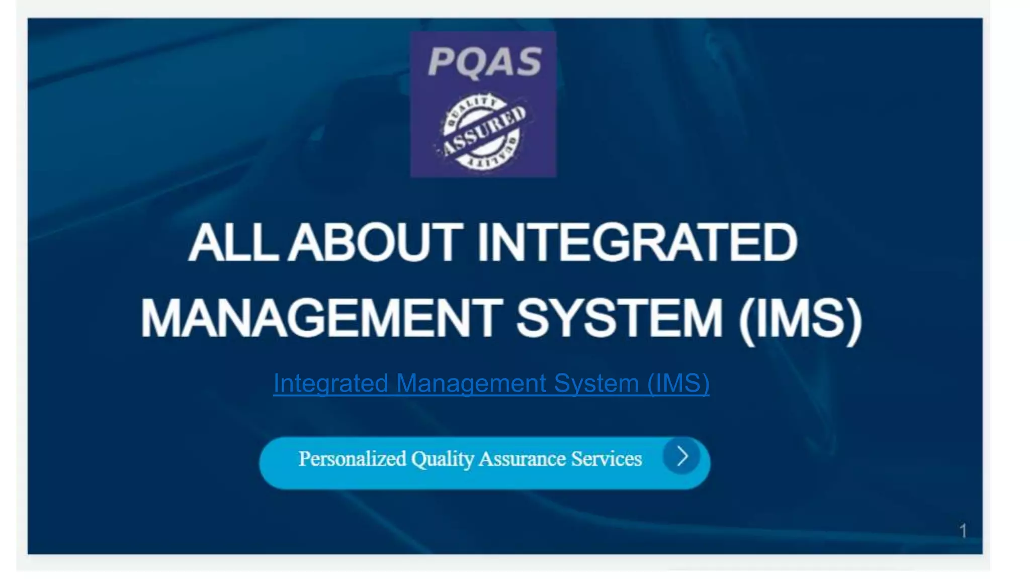 Integrated Management System (IMS).pptx | Business | Business and Finance