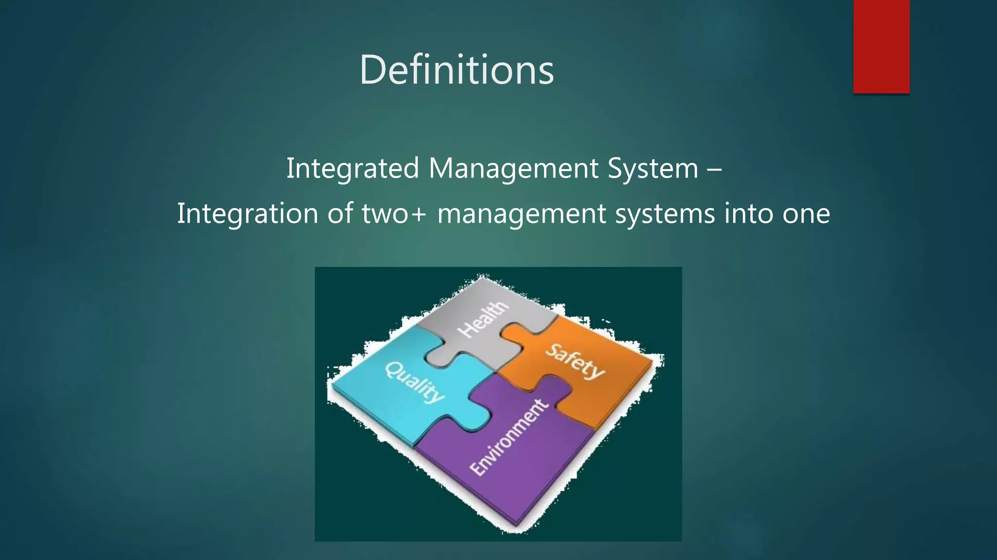 Integrated management systems | PPTX