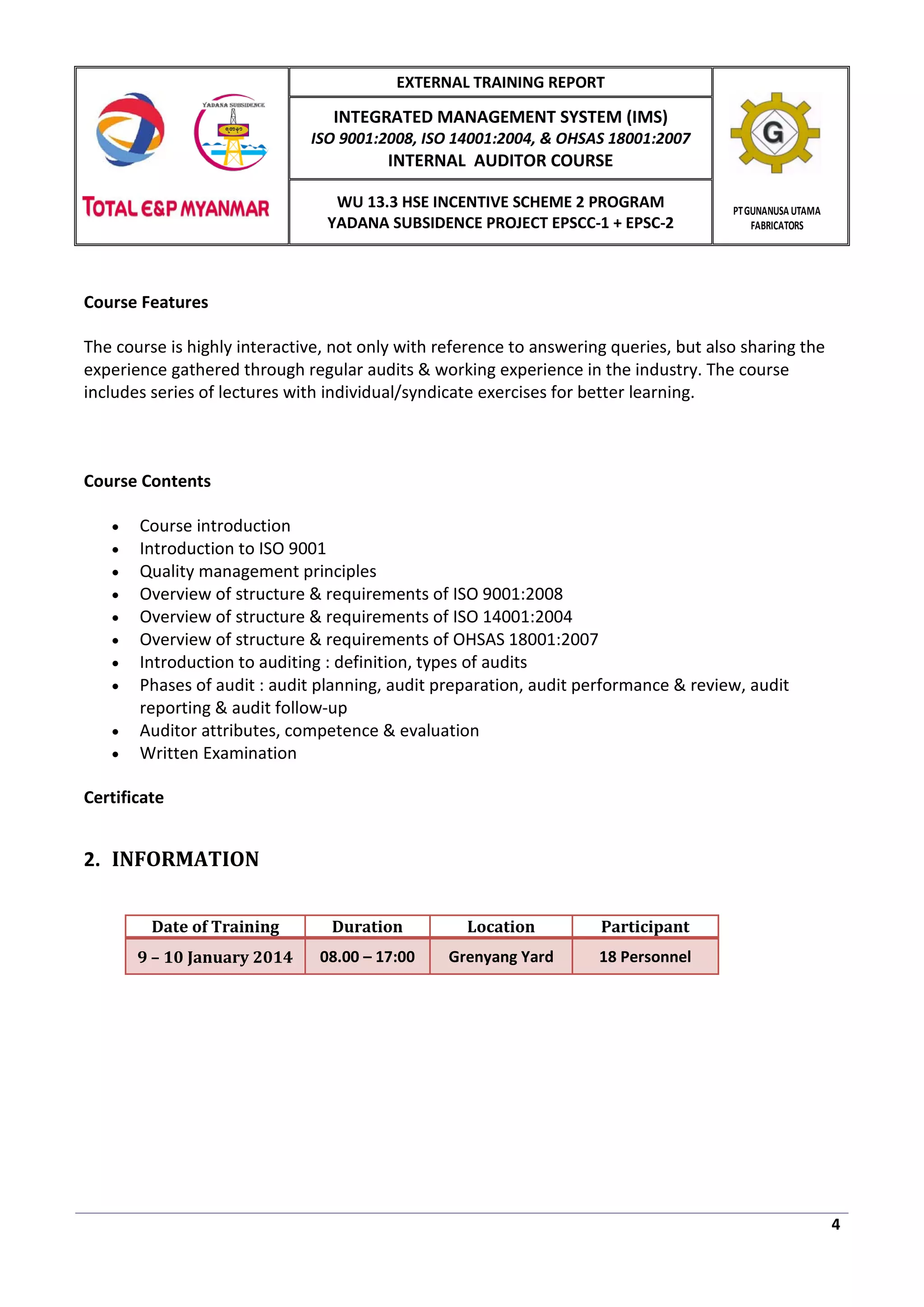 Integrated management system training | PDF