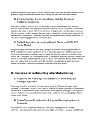 Integrated Marketing: A Strategic Approach for Modern Marketers | PDF