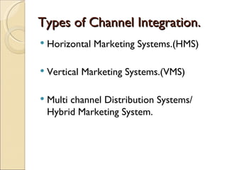 Integrated marketing channels | PPT