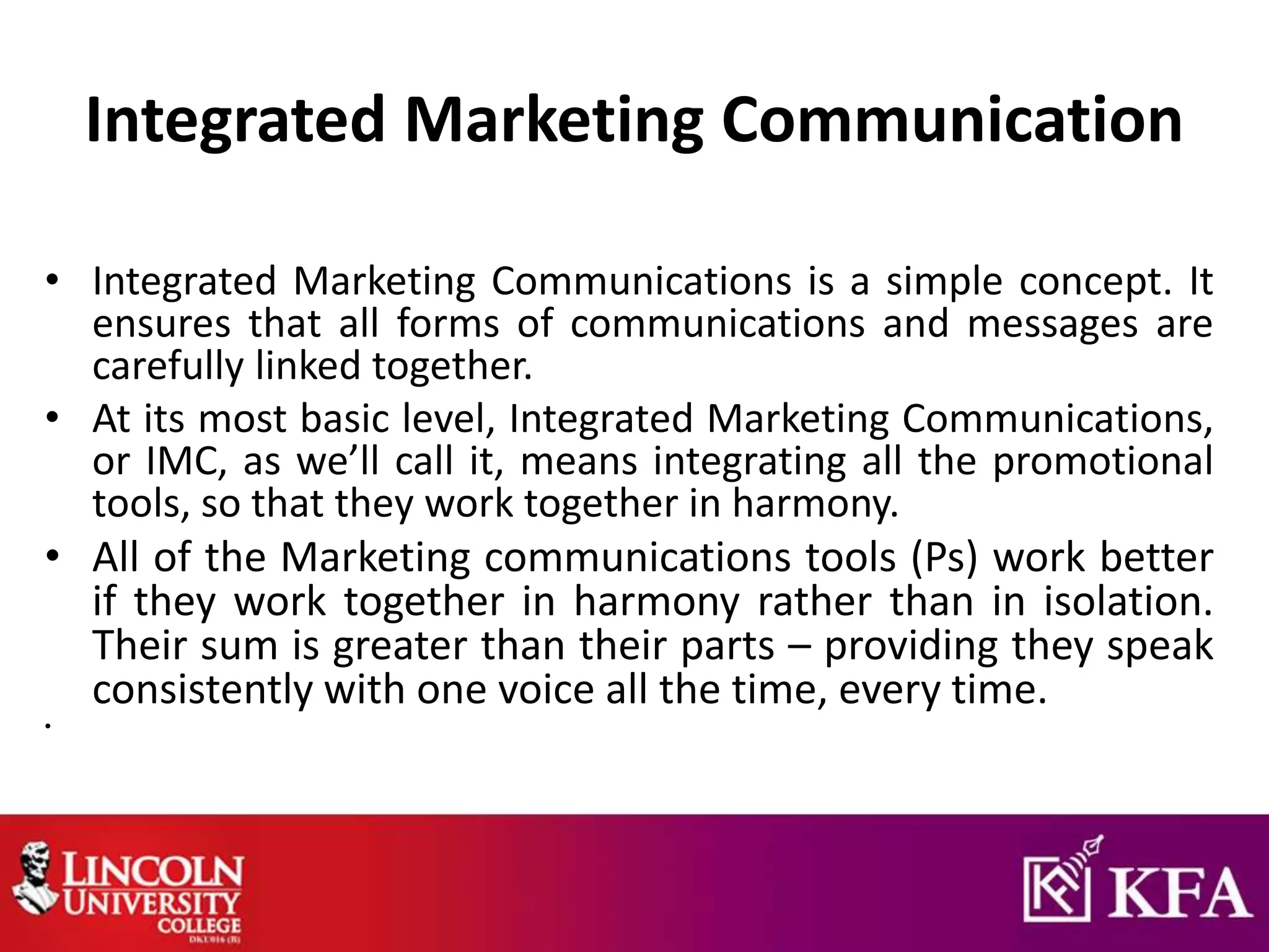 Integrated marketing communication | PPTX