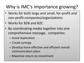 IMC Class: 8/27/13 | PPT