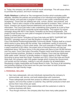 Marketing Communications of Coca -Cola | PDF