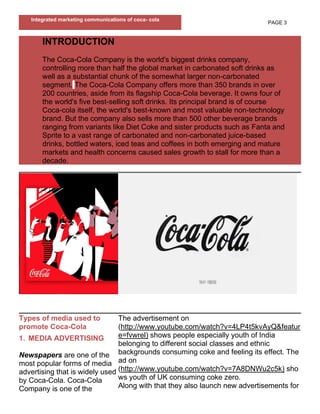 Marketing Communications of Coca -Cola | PDF
