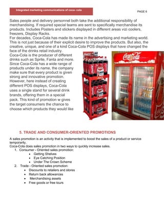 Marketing Communications of Coca -Cola | PDF