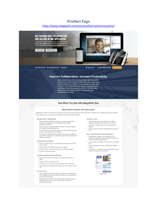 Integrated Marketing Example MegaPath One Unified Communications | PDF ...
