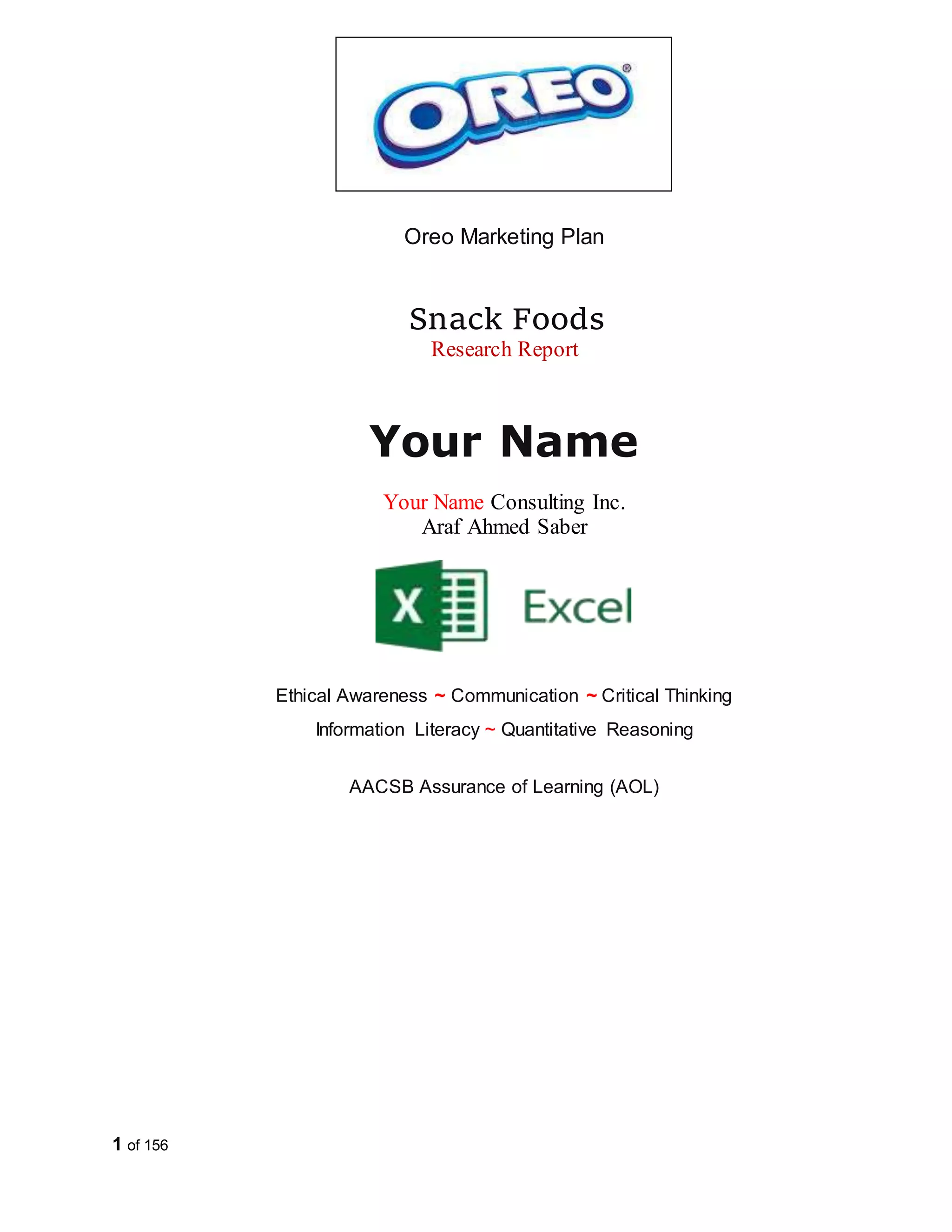 Integrated marketing plan for oreo cookies | DOC