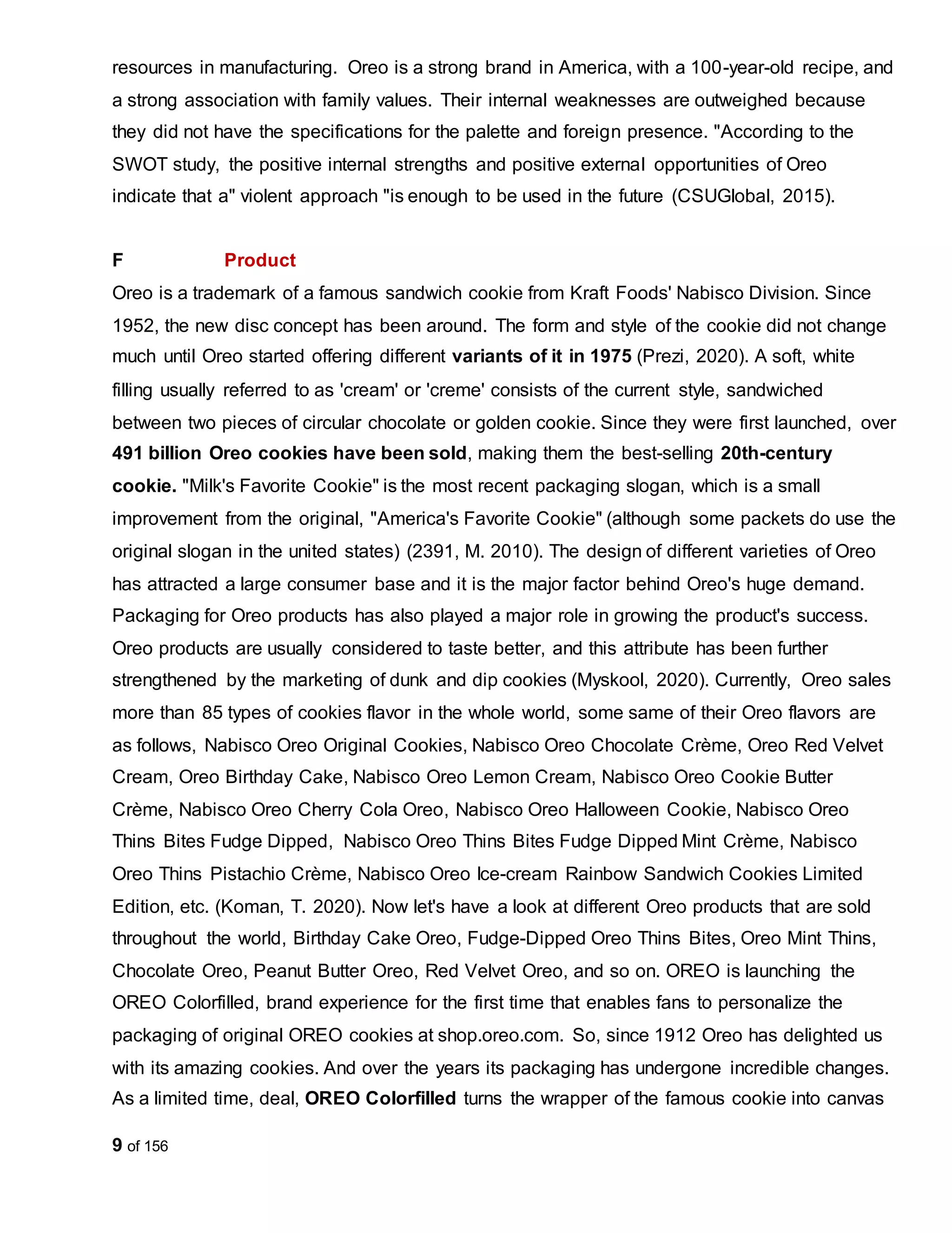 Integrated marketing plan for oreo cookies | DOC