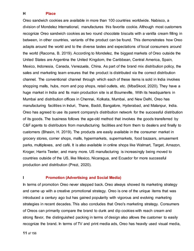 Integrated marketing plan for oreo cookies | DOC