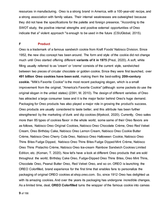 Integrated marketing plan for oreo cookies | DOC