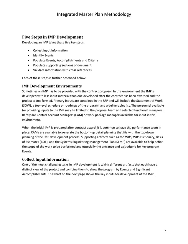 Integrated master plan methodology (v2) | PDF
