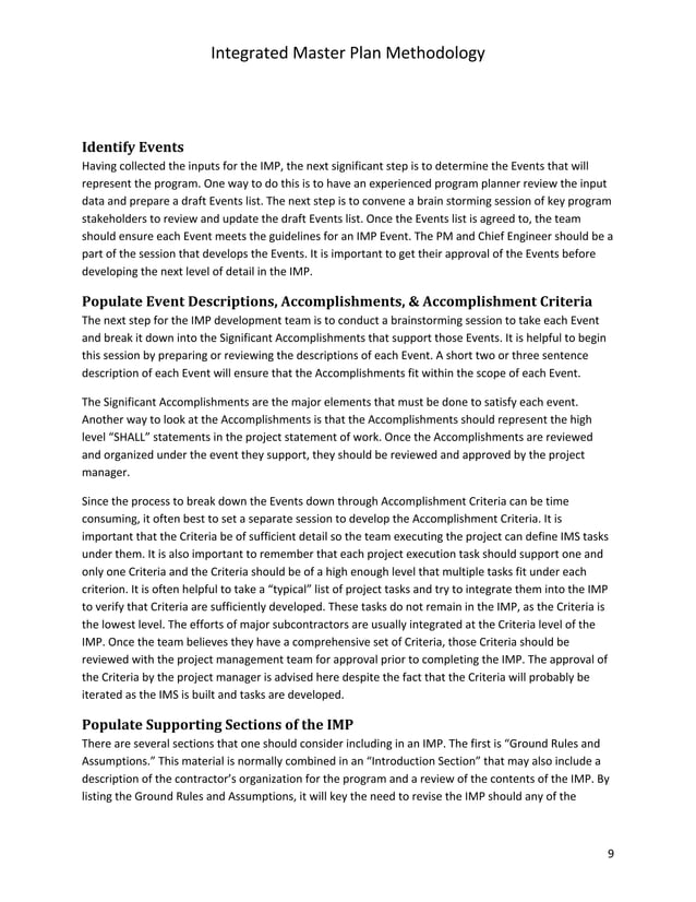 Integrated master plan methodology (v2) | PDF