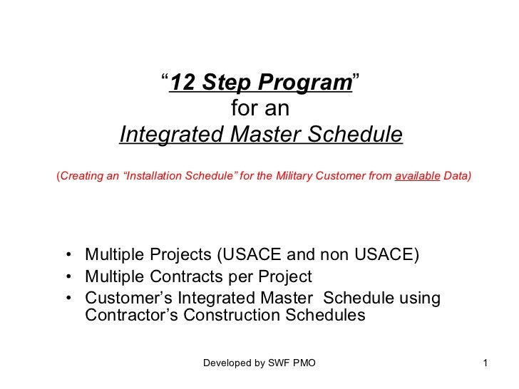 Integrated Master Schedule
