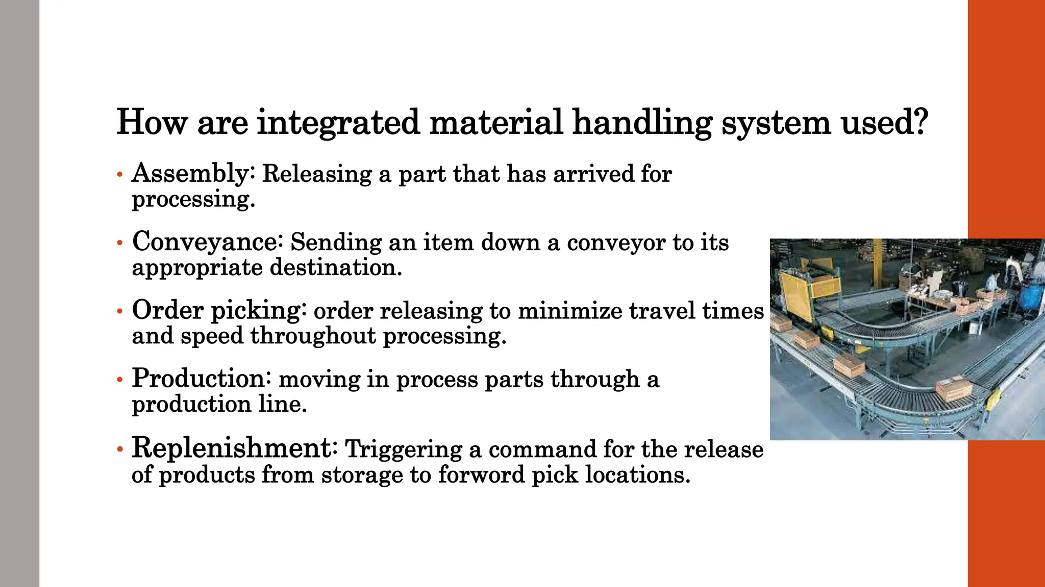 INTEGRATED MATERIAL HANDLING SYSTEMS by tharun kumar.pptx