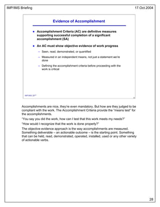 Integrated Master Plan and Integrated Master Schedule | PDF