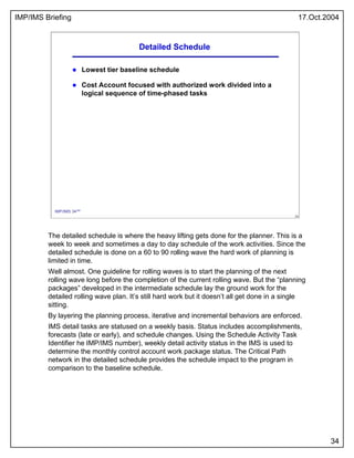 Integrated Master Plan and Integrated Master Schedule | PDF