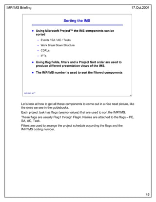 Integrated Master Plan and Integrated Master Schedule | PDF