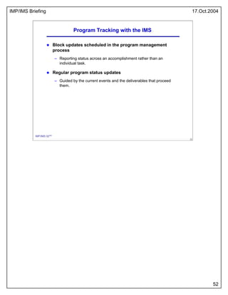 Integrated Master Plan and Integrated Master Schedule | PDF