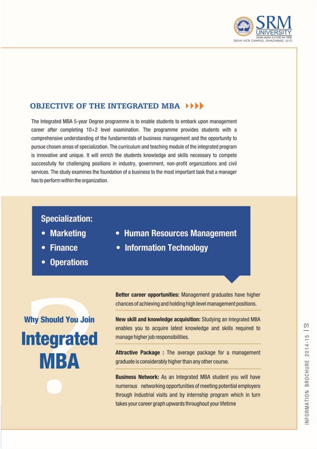 Integrated mba brochure | PDF