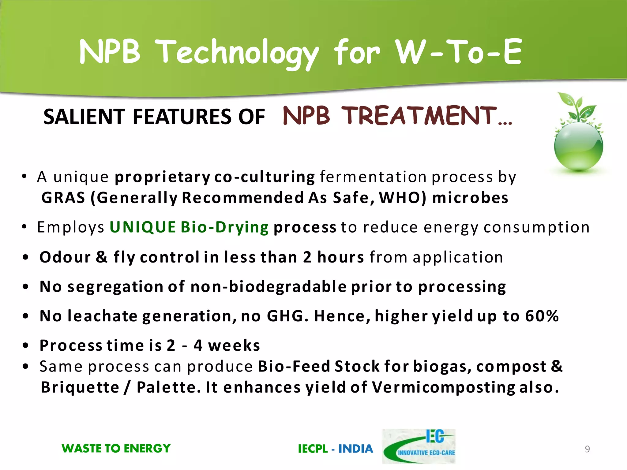 Integrated mixed msw treatment By NPB Technology | PDF