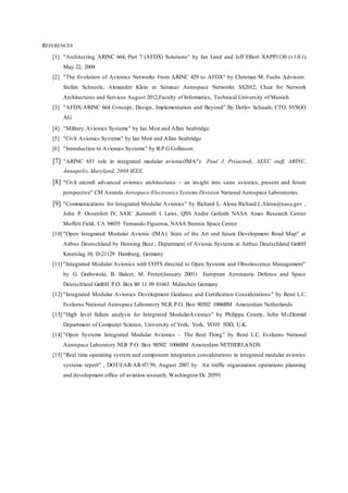 Integrated Modular Avionic(IMA) System Integration Process | DOCX