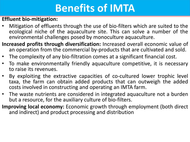 Integrated Multi-Trophic Aquaculture(IMTA) its applications by B.pptx