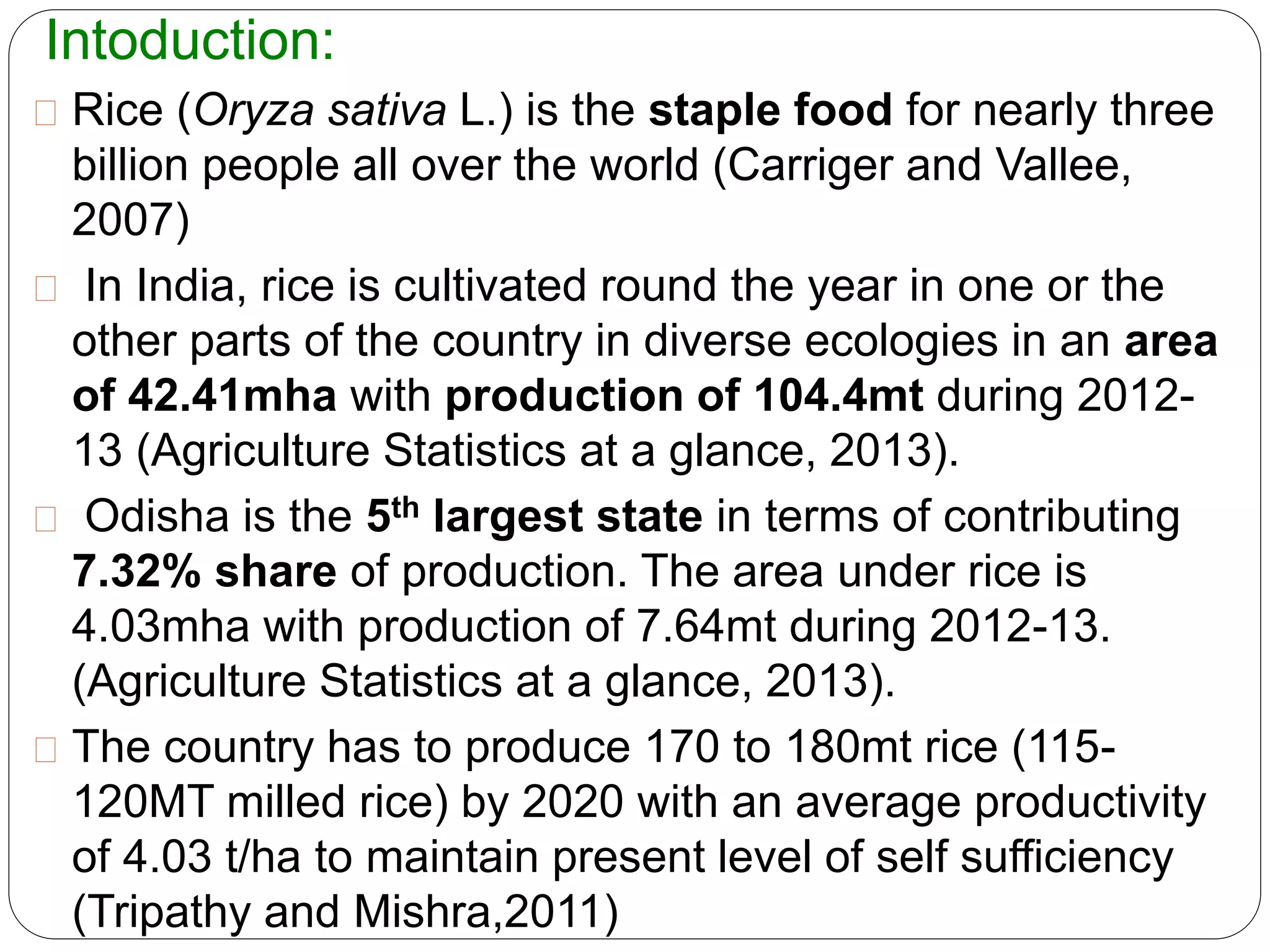 Integrated nutrient management approaches under system of rice ...