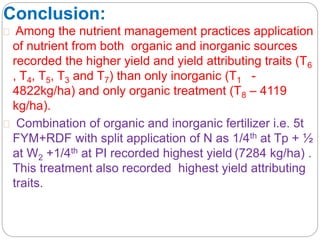 Integrated nutrient management approaches under system of rice ...