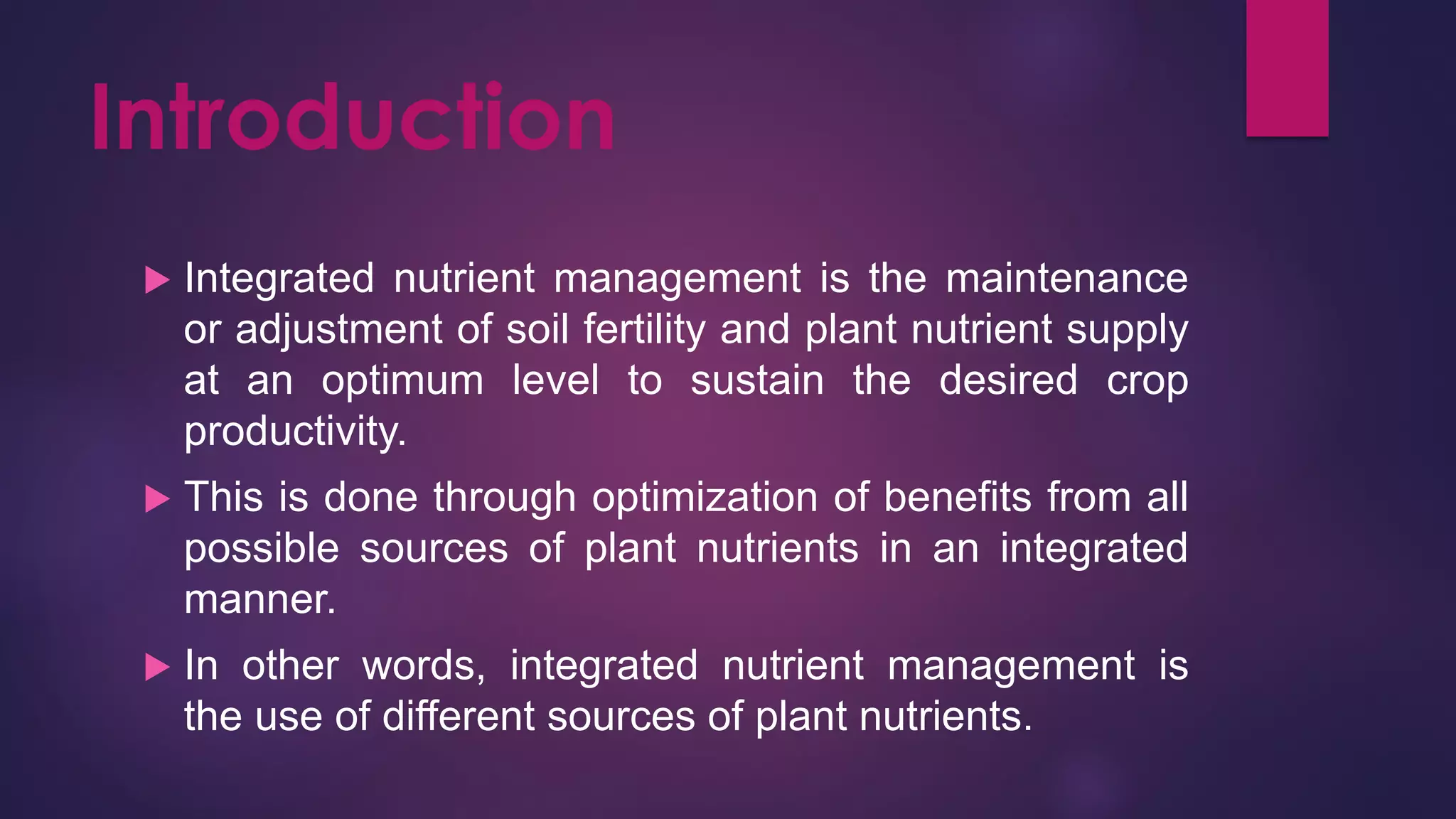 Integrated nutrient management (inm) | PDF