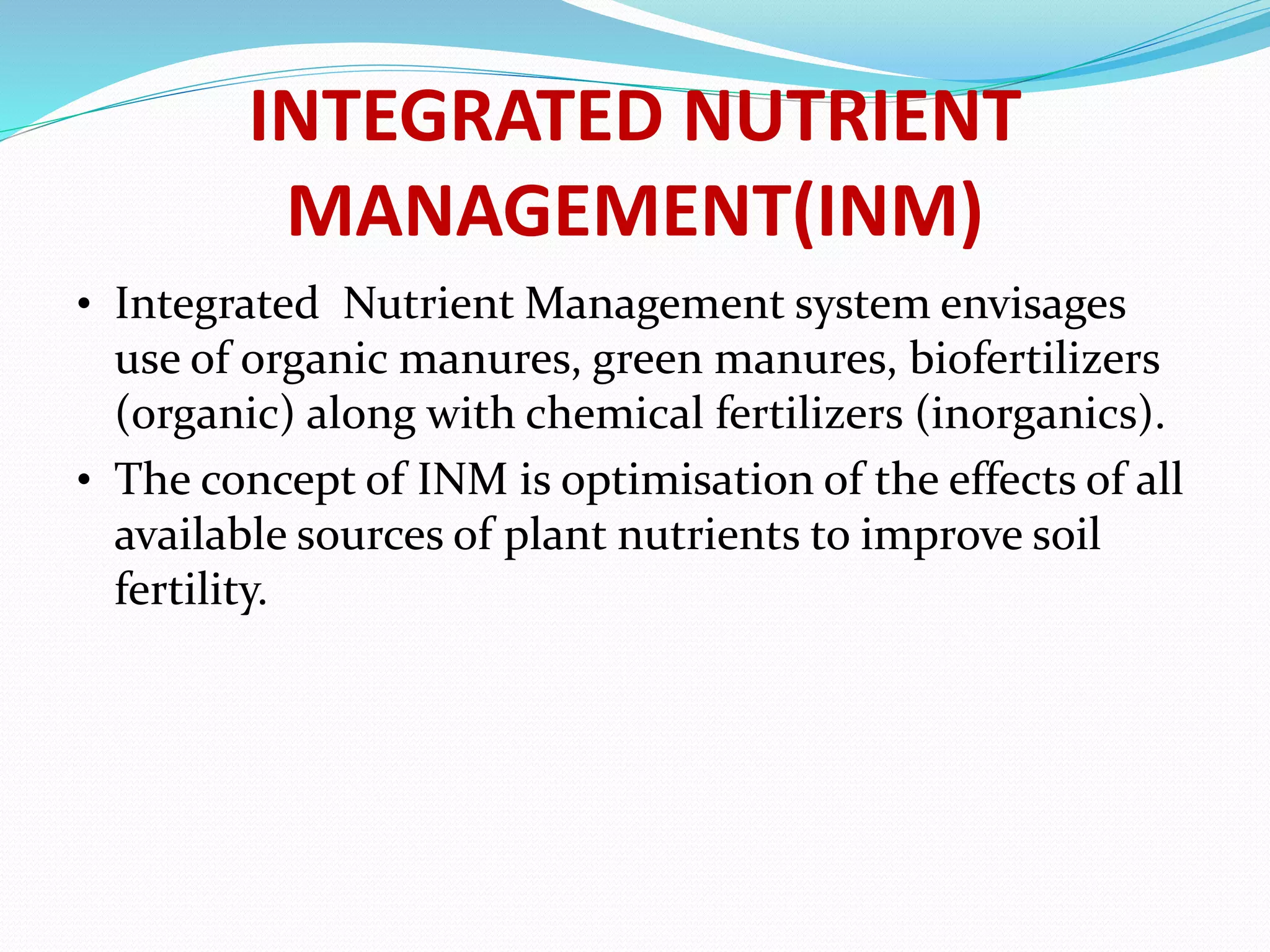 INTEGRATED NUTRIENT MANAGEMENT IN SORGHUM, PEARLMILLET ,.pptx