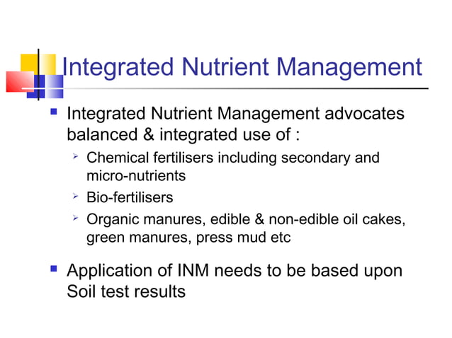 Integrated nutrient management | PPT