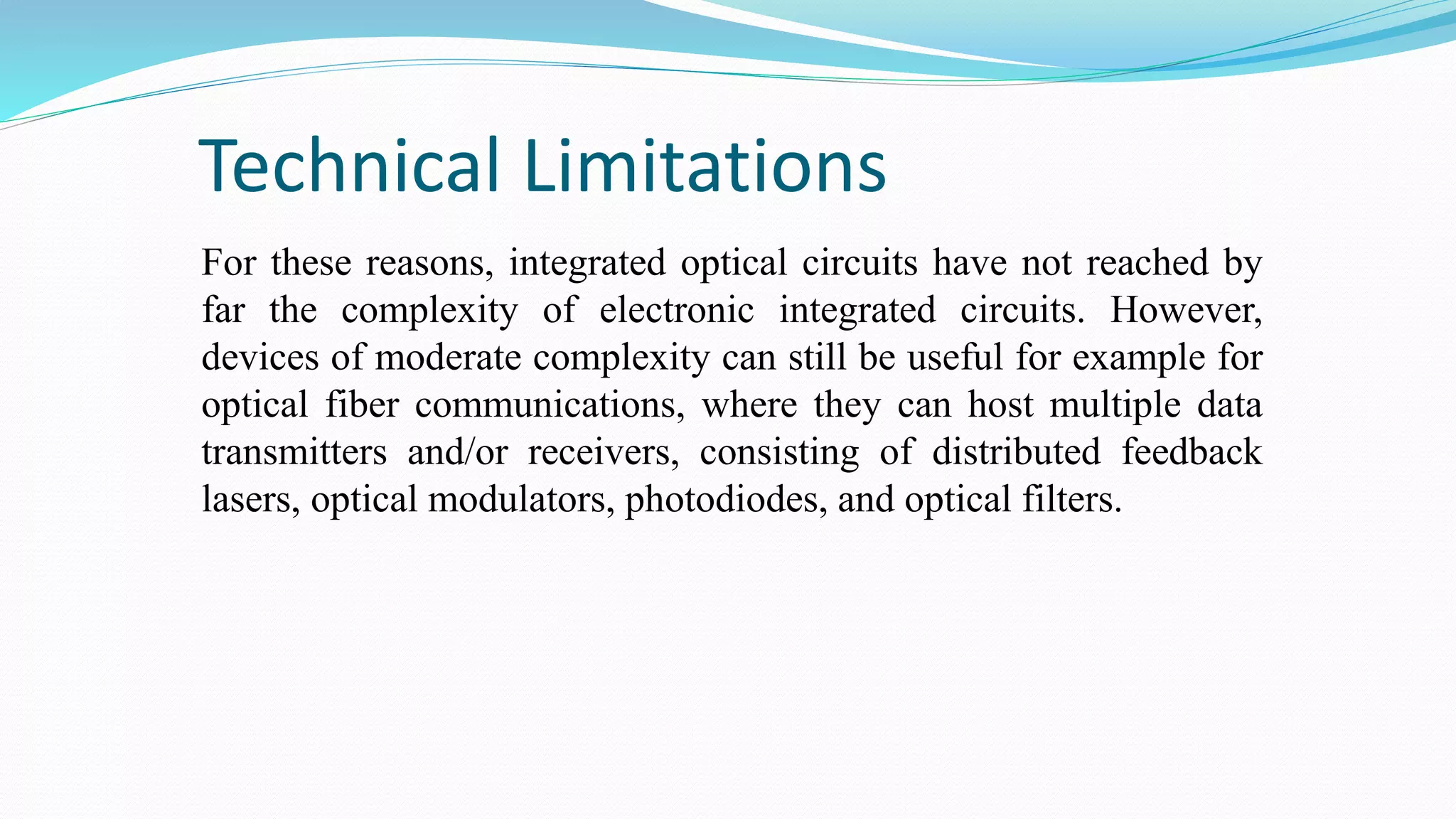 Integrated optics devices | PPTX | Computer Networking | Computing