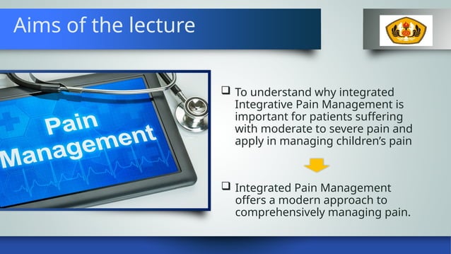 Integrated pain management for managing pain in children- IPANI Seminar ...