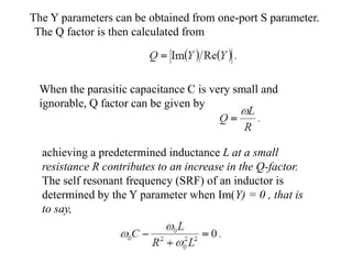 Integrated parasitic elements at high frequencies | PPTX